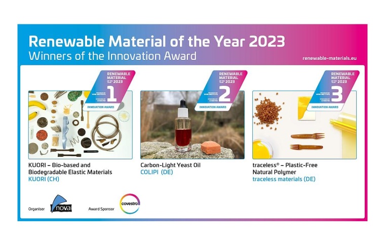 Drei Gewinner des Innovationspreises „Renewable Material of the Year ...